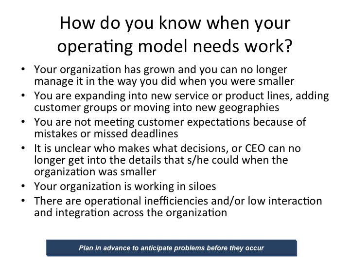 Creating the Right Operating Model to Enable your Business Success ...